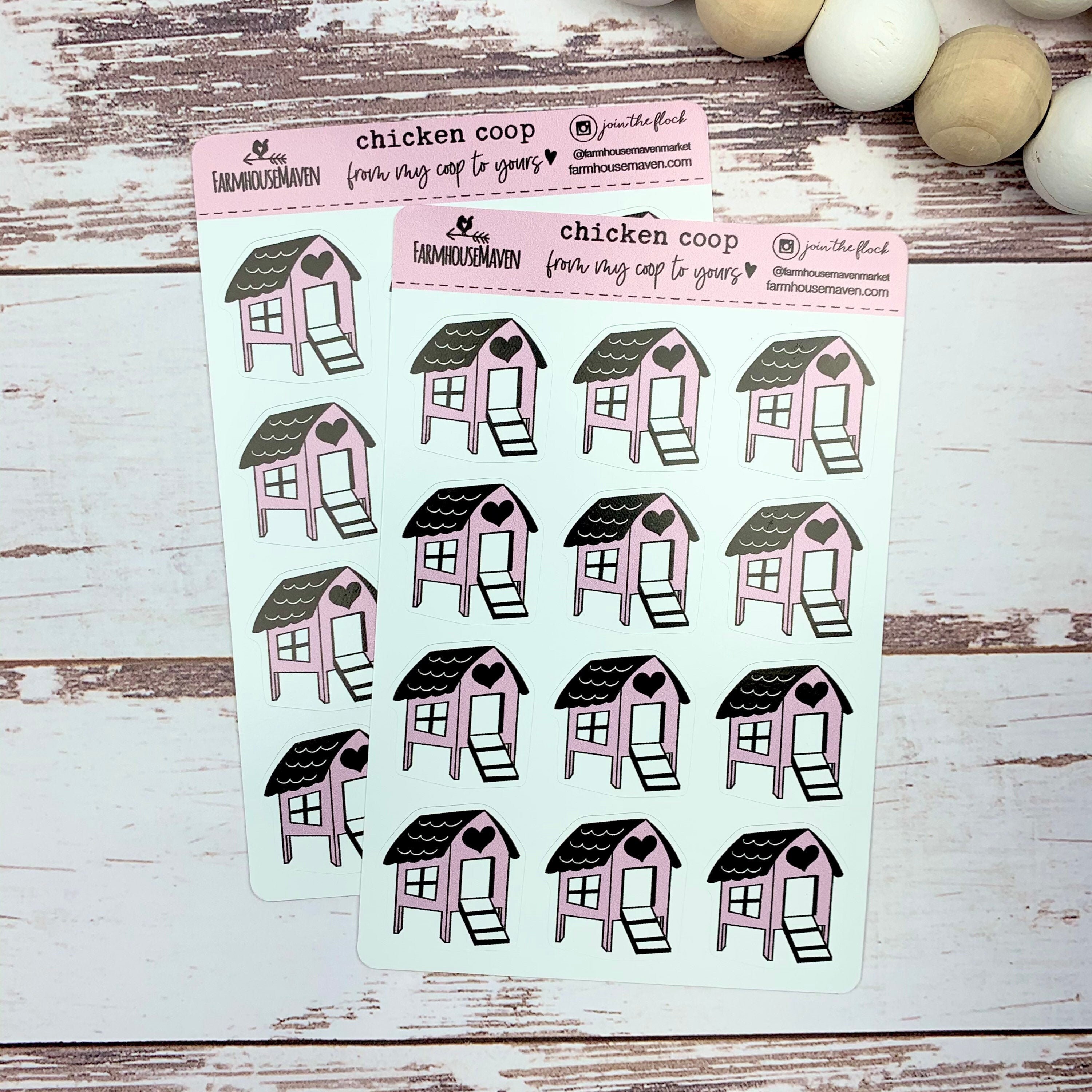 Chicken Coop Stickers Free Shipping Egg Carton Stickers - Etsy