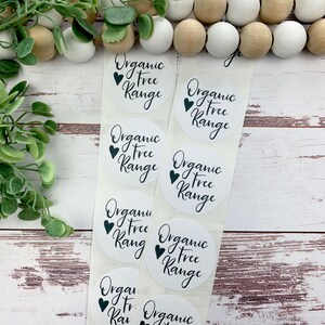 Organic Free Range Egg Carton Sticker- Fresh Eggs - Egg Carton Sticker ...