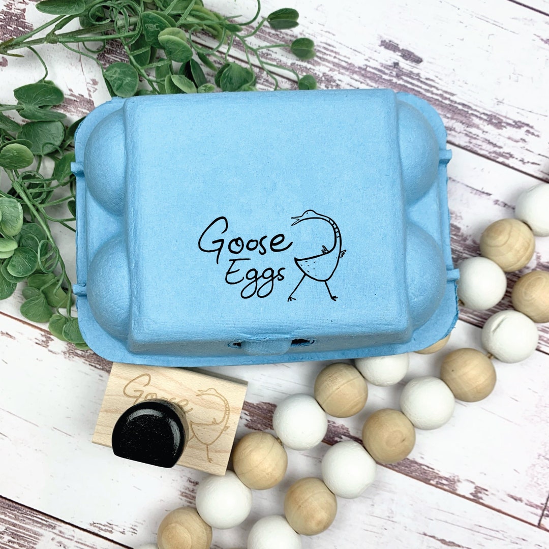 Goose Egg Carton Stamp - Goose Eggs - Custom Egg Carton Stamp - Goose ...