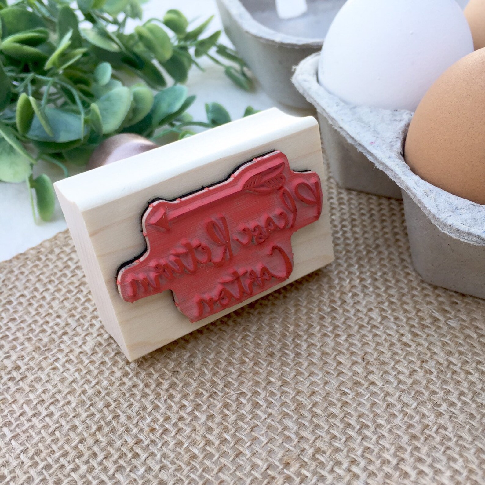 Please Return Carton Stamp Egg Carton Stamp Egg Carton - Etsy