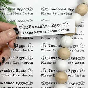 60 Unwashed Washed Egg Carton Stickers - Egg Carton Stickers - Chicken ...
