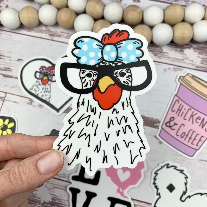 Cute Chicken Bumper Sticker Set of 6 Chicken Lover Gift Idea | Etsy