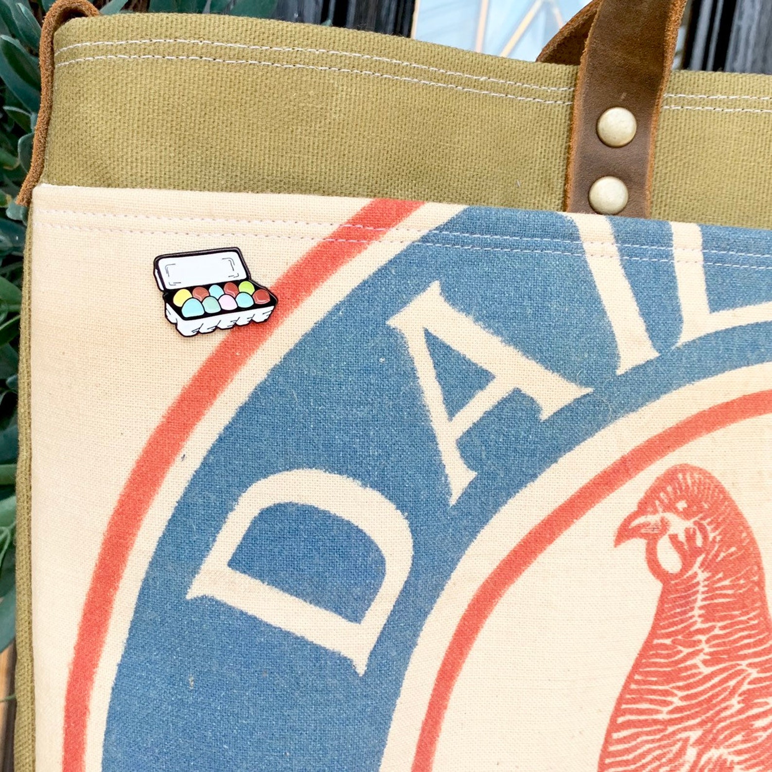 Enamel Chicken Pin Rainbow Eggs Cute Chicken Pin Farm | Etsy