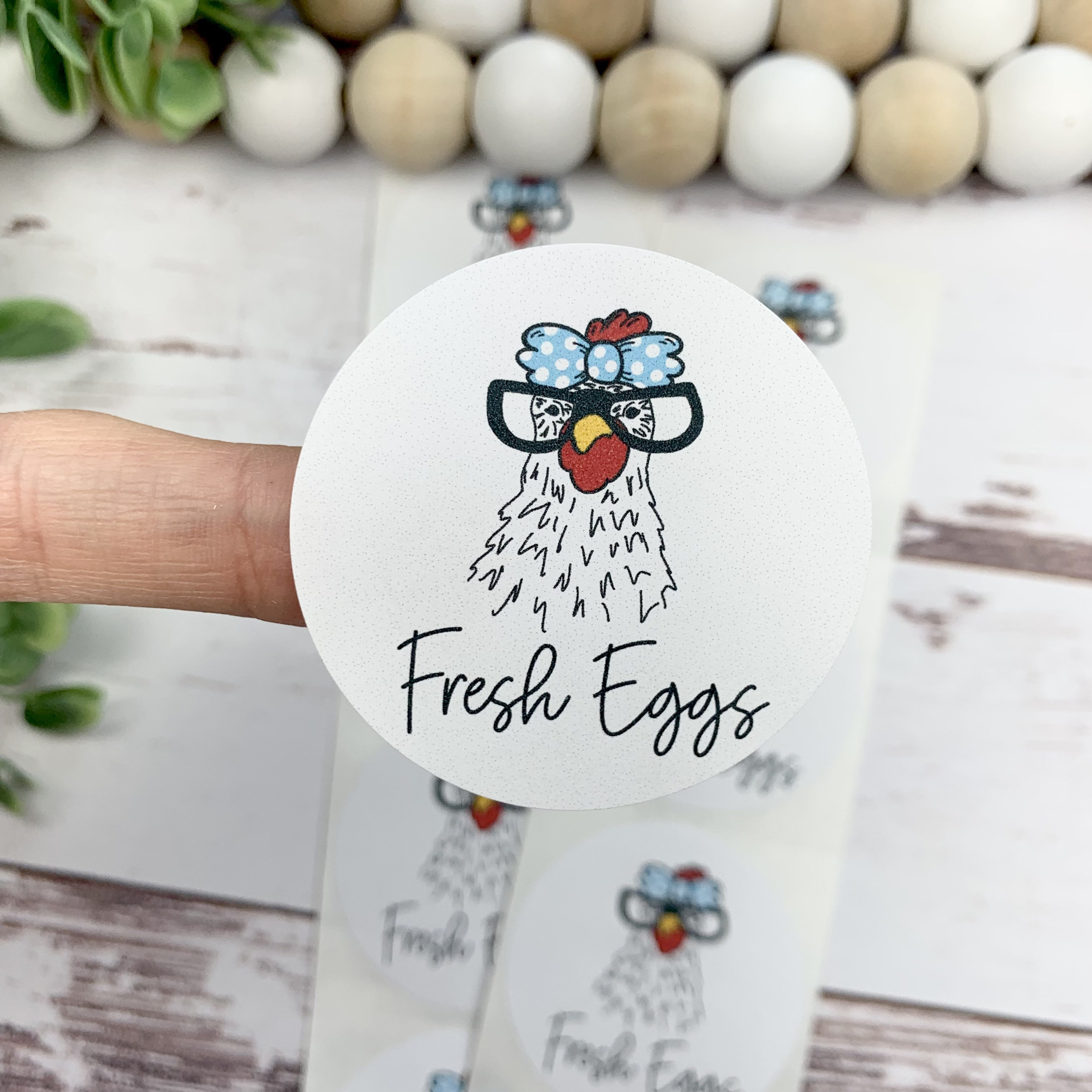 Egg Carton Stickers Funny Chicken Face Fresh Eggs Egg - Etsy