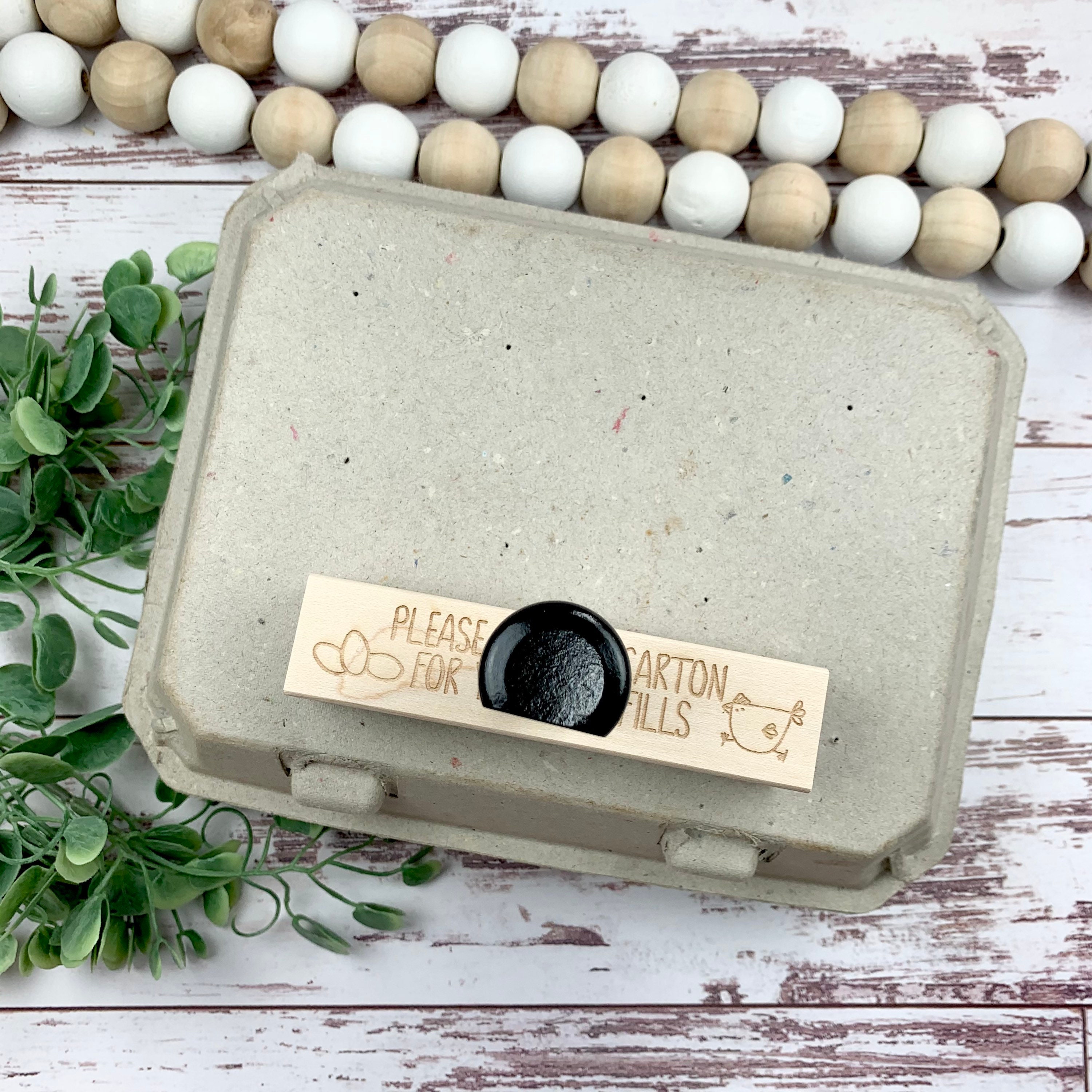 Please Return Carton for Refills Egg Carton Stamp Fresh - Etsy