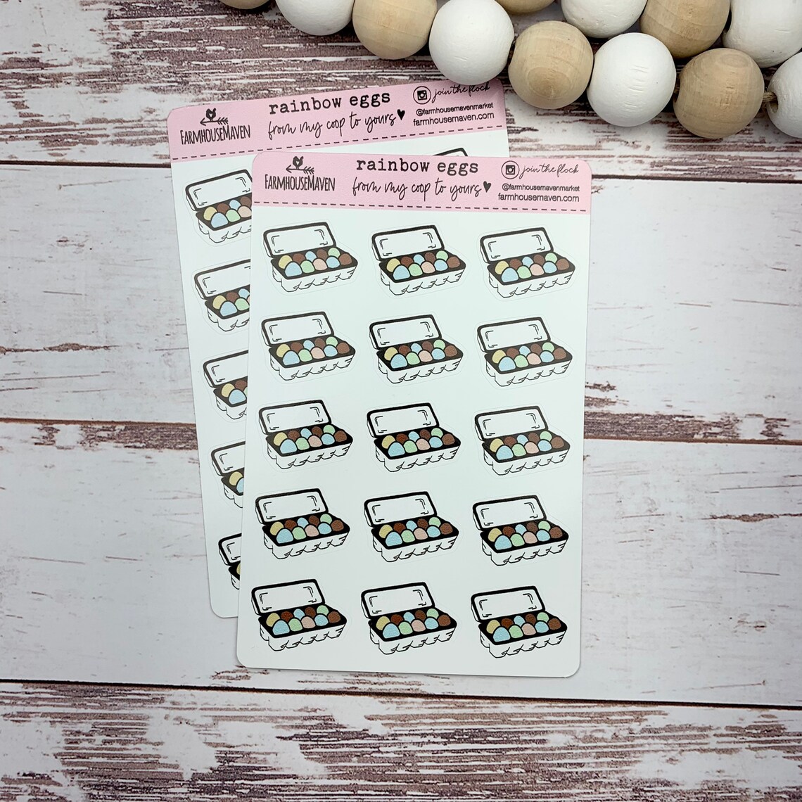 Rainbow Egg Stickers Free Shipping Egg Carton Stickers - Etsy