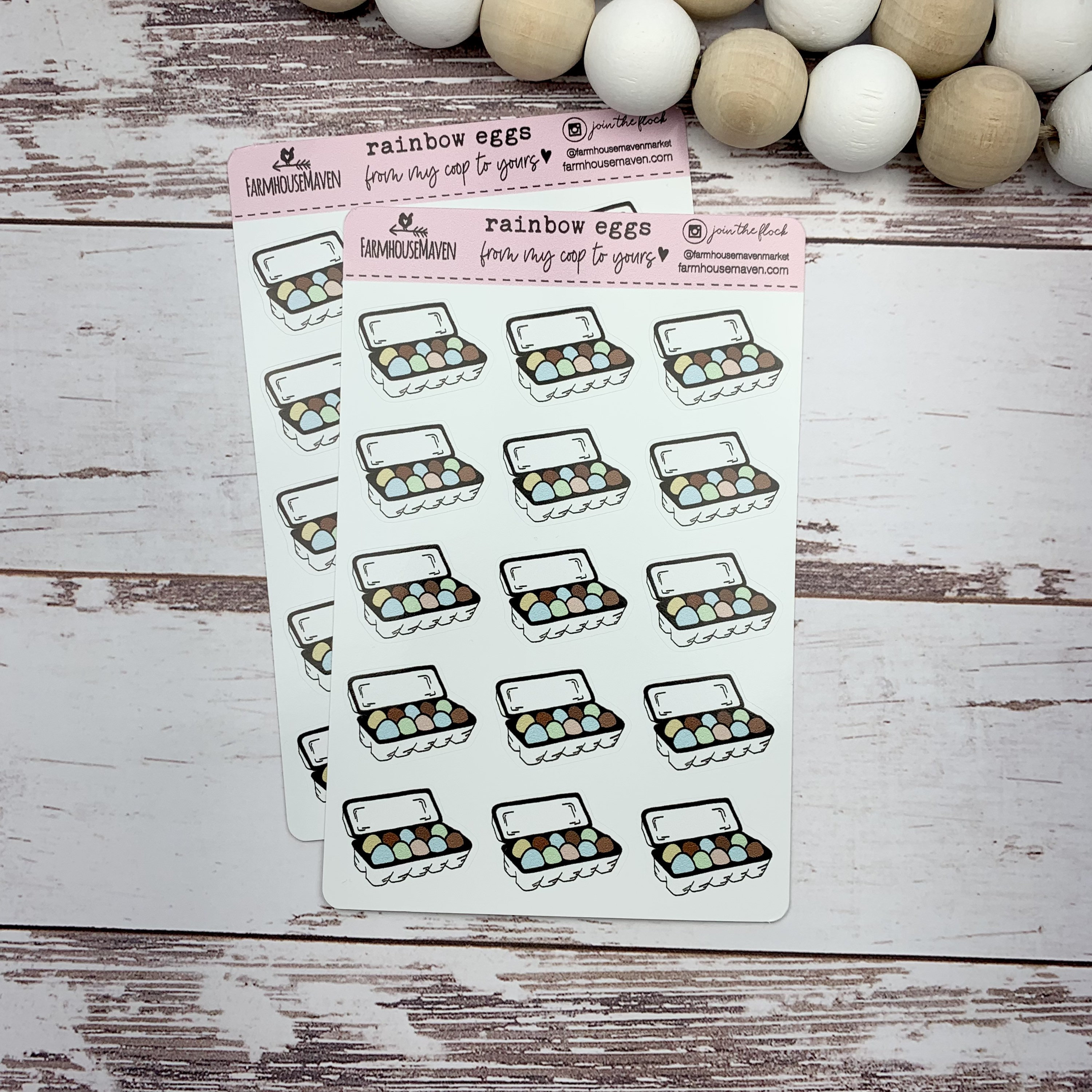 Rainbow Egg Stickers Free Shipping Egg Carton Stickers - Etsy