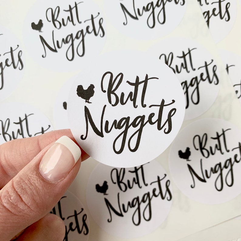 Butt Nuggets Stickers 40 Stickers Fresh Eggs Egg Carton | Etsy