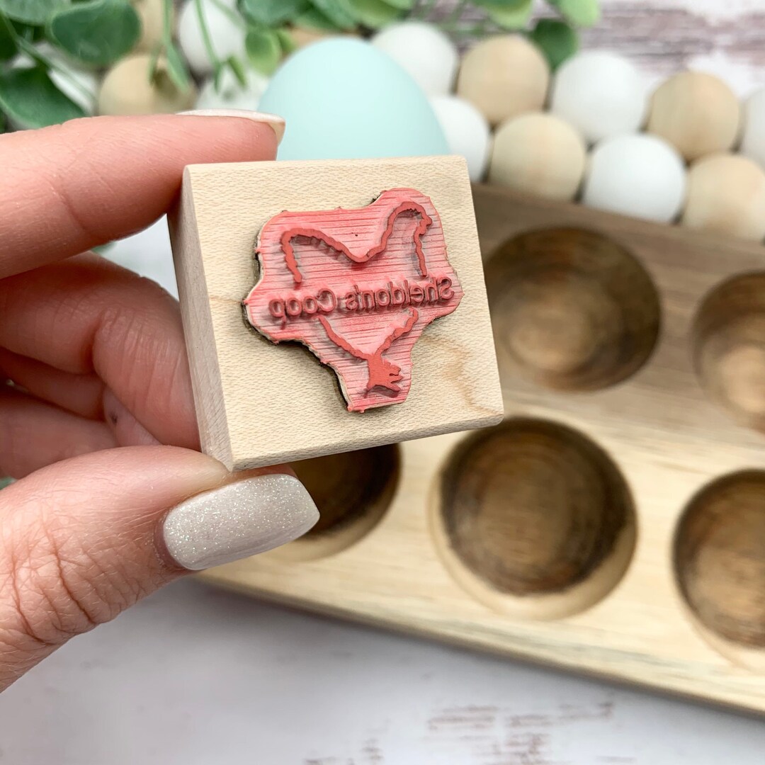 Custom Chicken Egg Stamp - Farm Fresh Eggs, Personalized - Etsy