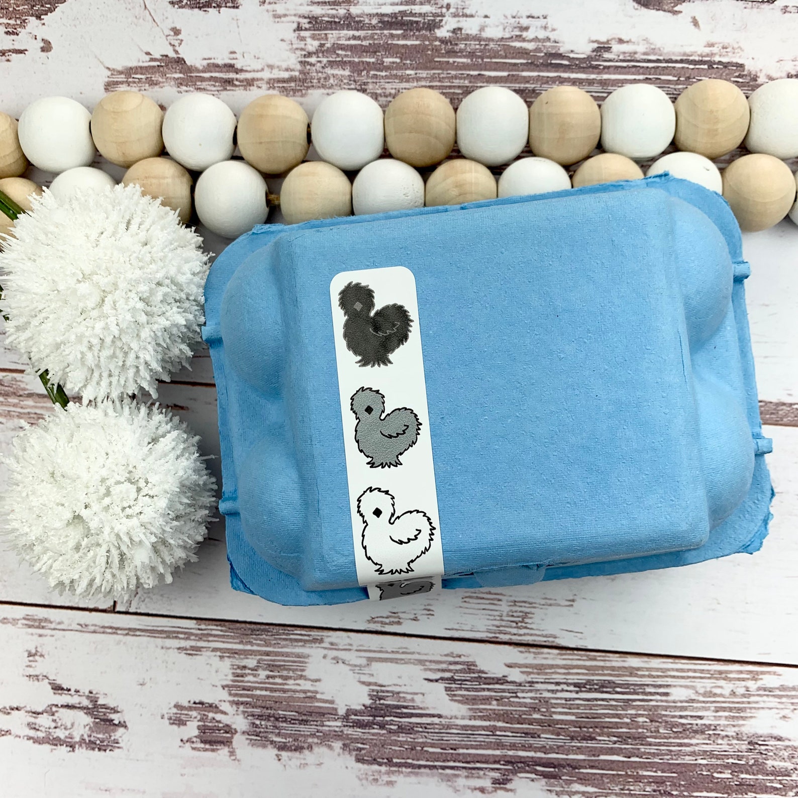 Egg Carton Tape - Silkie - Egg Carton Label - Custom Egg Cartons ...