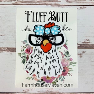 Chicken Face Bumper Sticker - Chicken Sticker - Chicken Coop Sticker ...