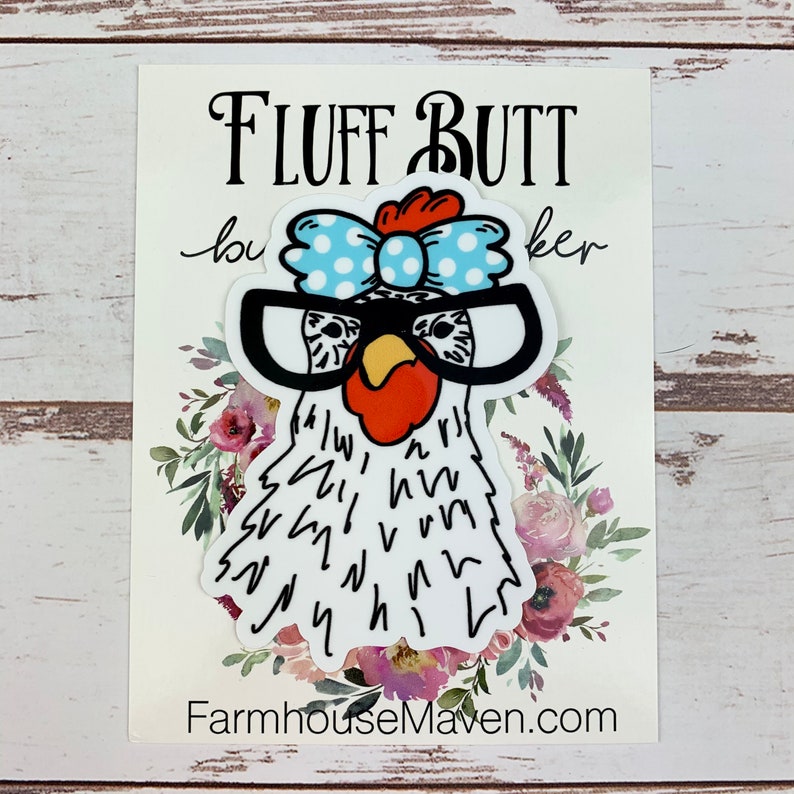 Cute Chicken Face Sticker – Funny Chicken Lady Gift - Etsy