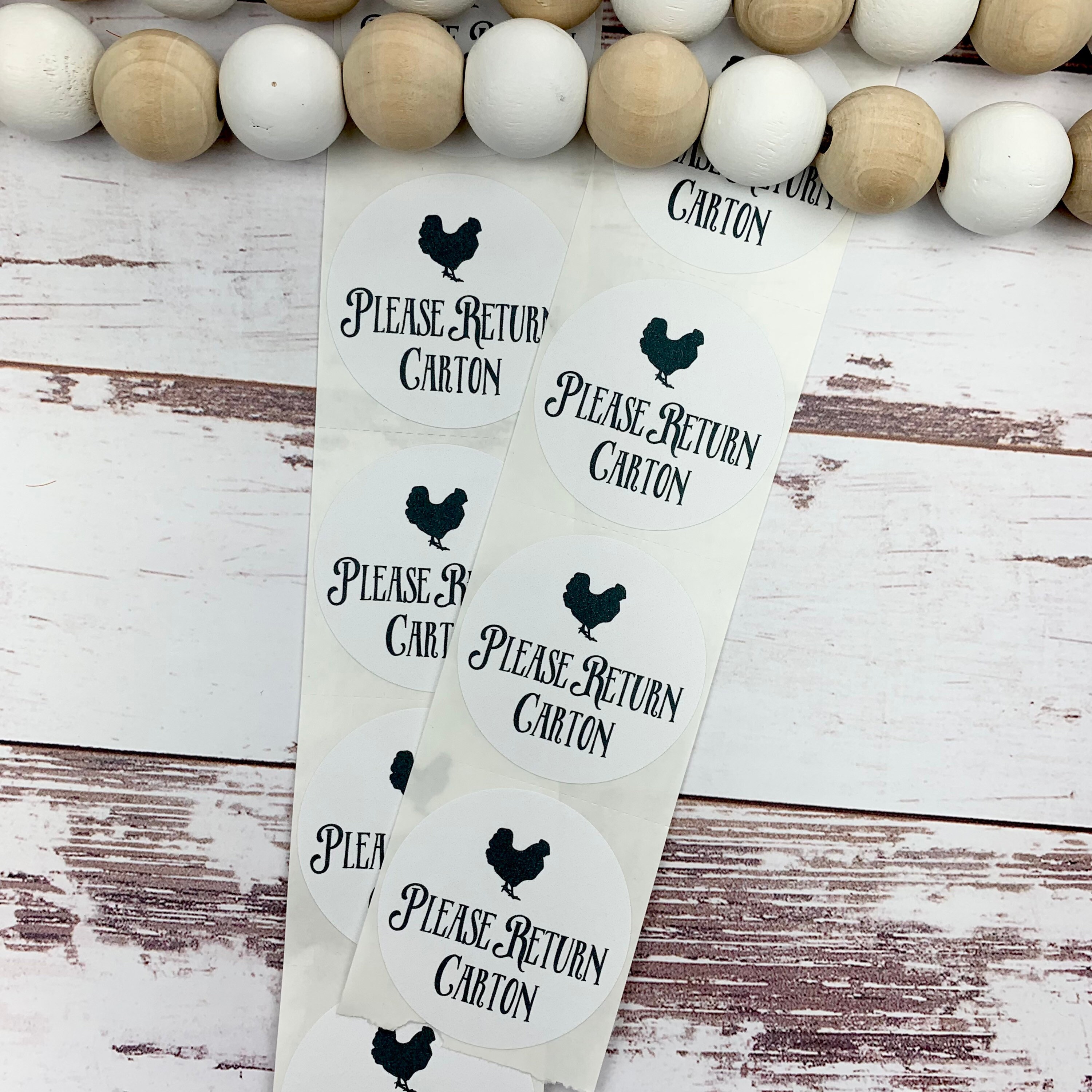 Please Return Carton Egg Carton Stickers Fresh Eggs Egg | Etsy