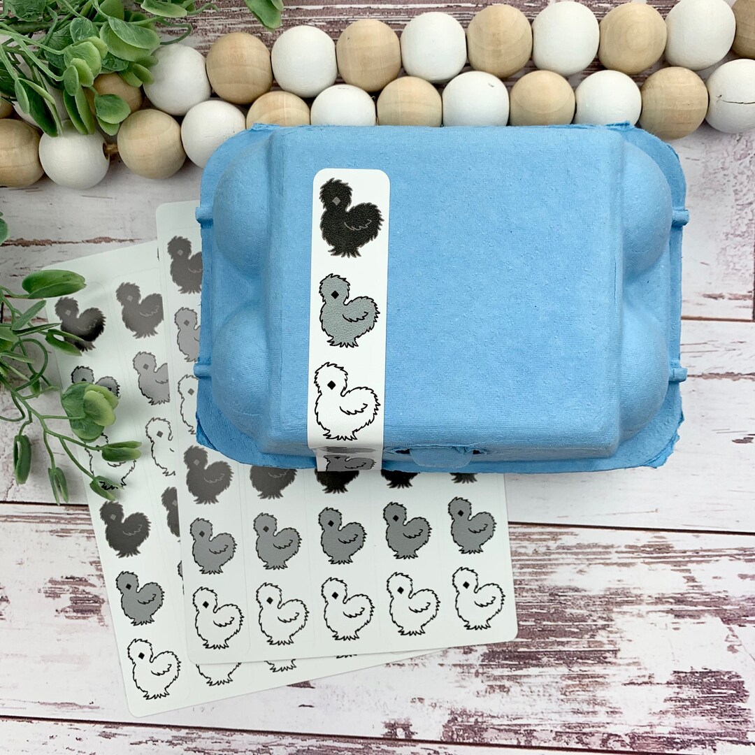 Egg Carton Tape - Silkie - Egg Carton Label - Custom Egg Cartons ...