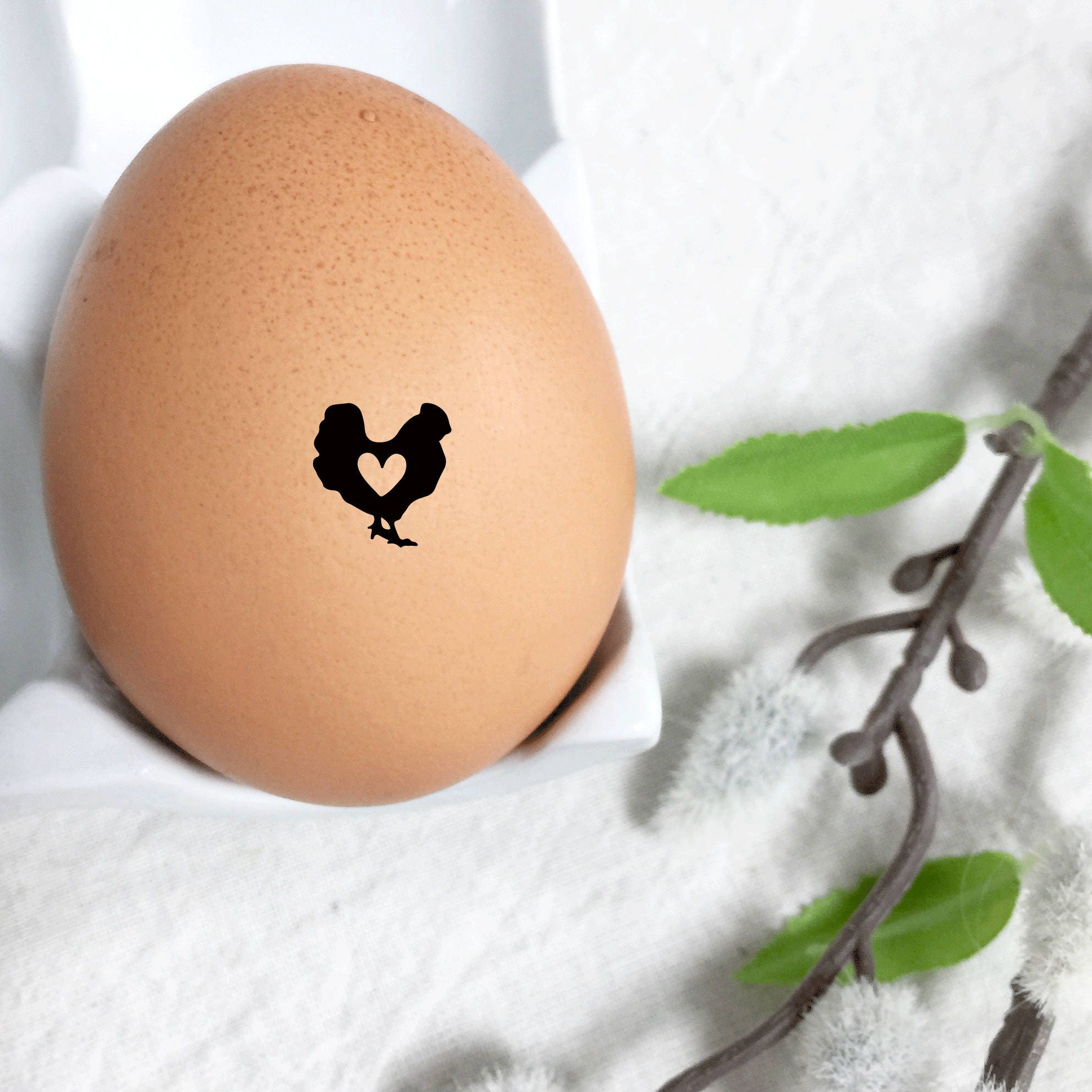 Egg Stamp the Original Chicken Heart Fresh Eggs Chickens | Etsy