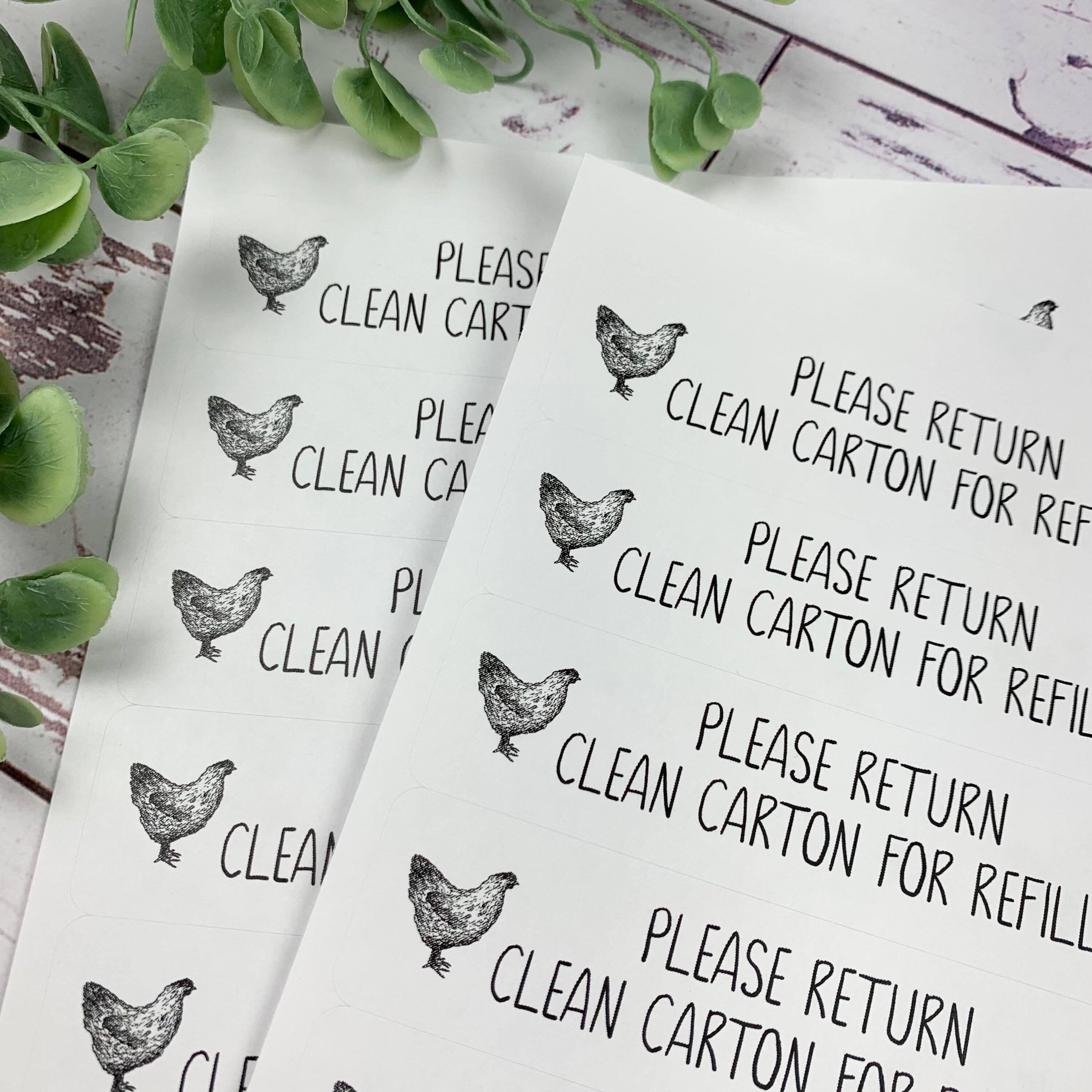 60 Please Return Clean Carton Sticker Egg Carton Stickers - Etsy