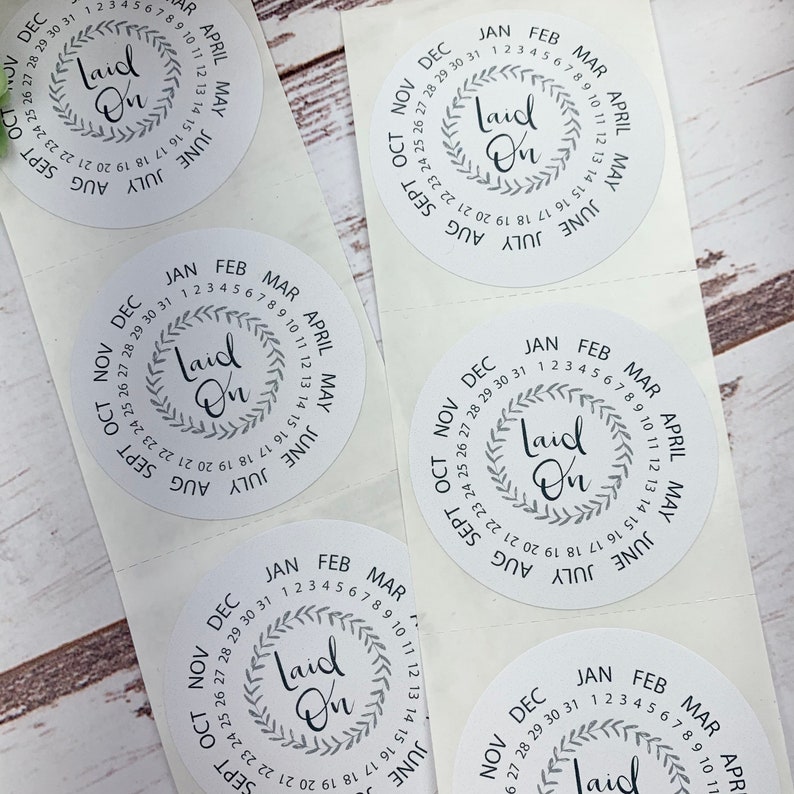 Laid on Date Stickers Chicken Stickers Farm Fresh Stickers | Etsy