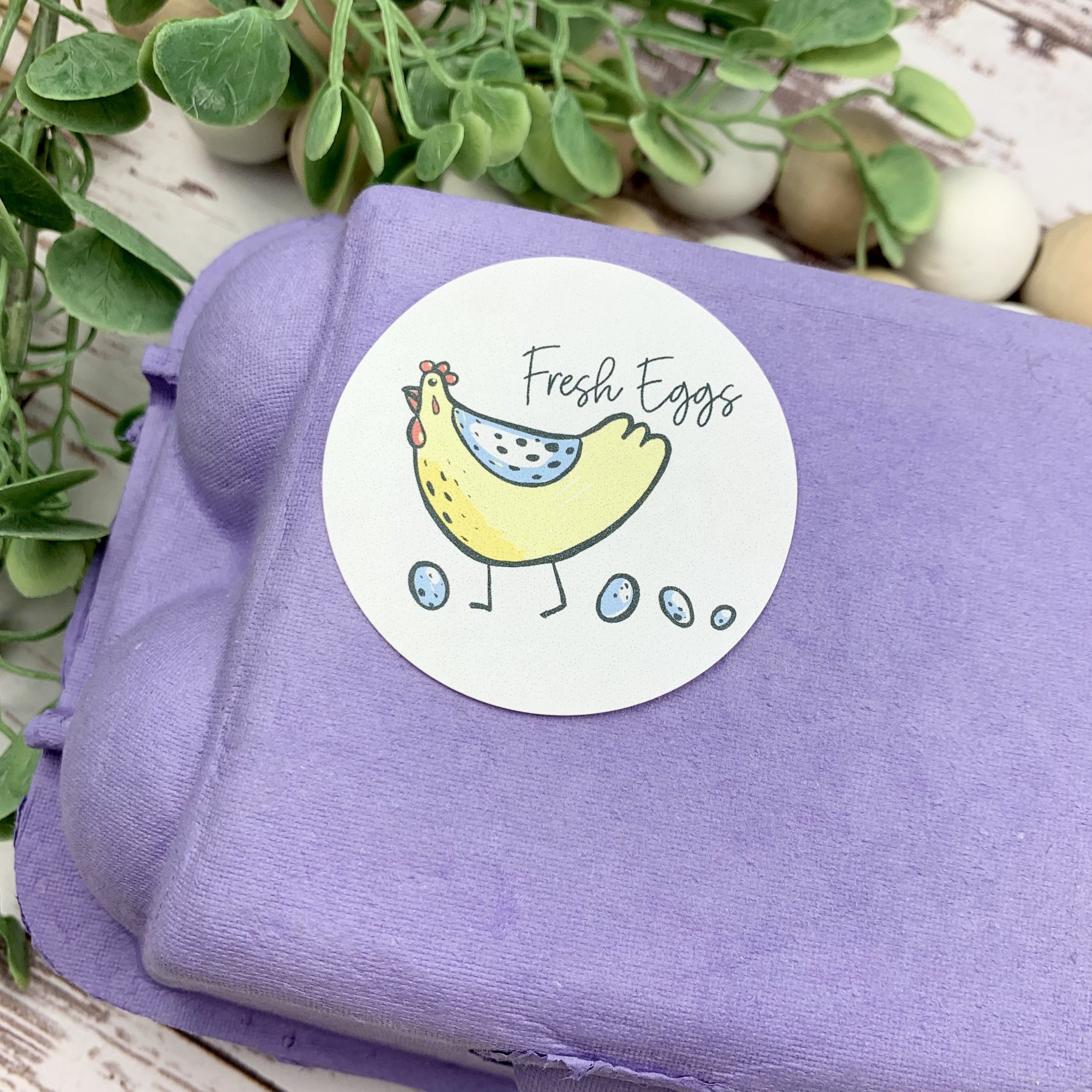 Egg Carton Sticker Chicken Stickers Farm Fresh Stickers | Etsy