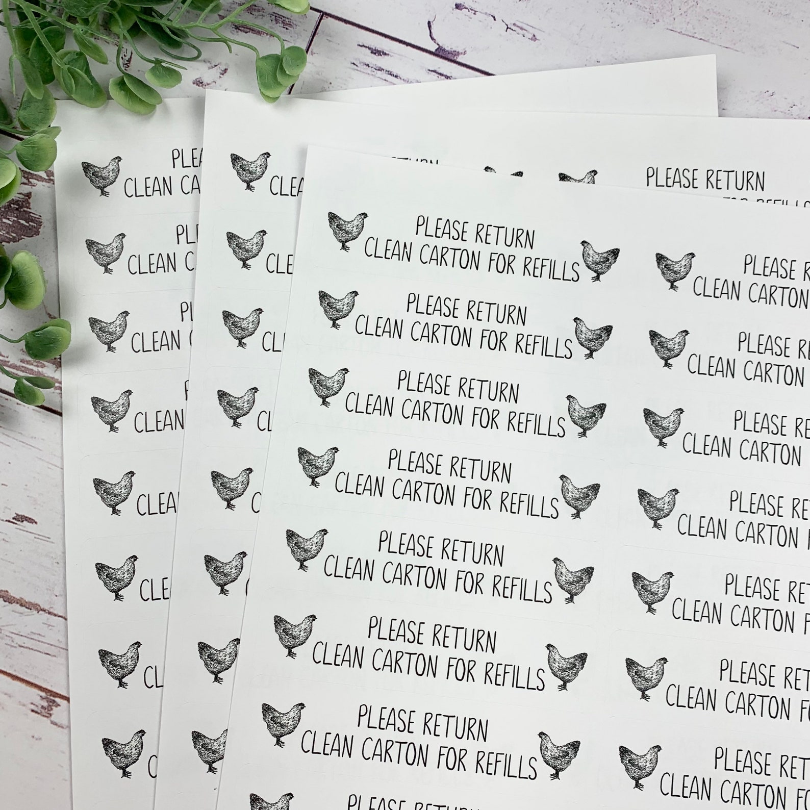 60 Please Return Clean Carton Sticker Egg Carton Stickers - Etsy