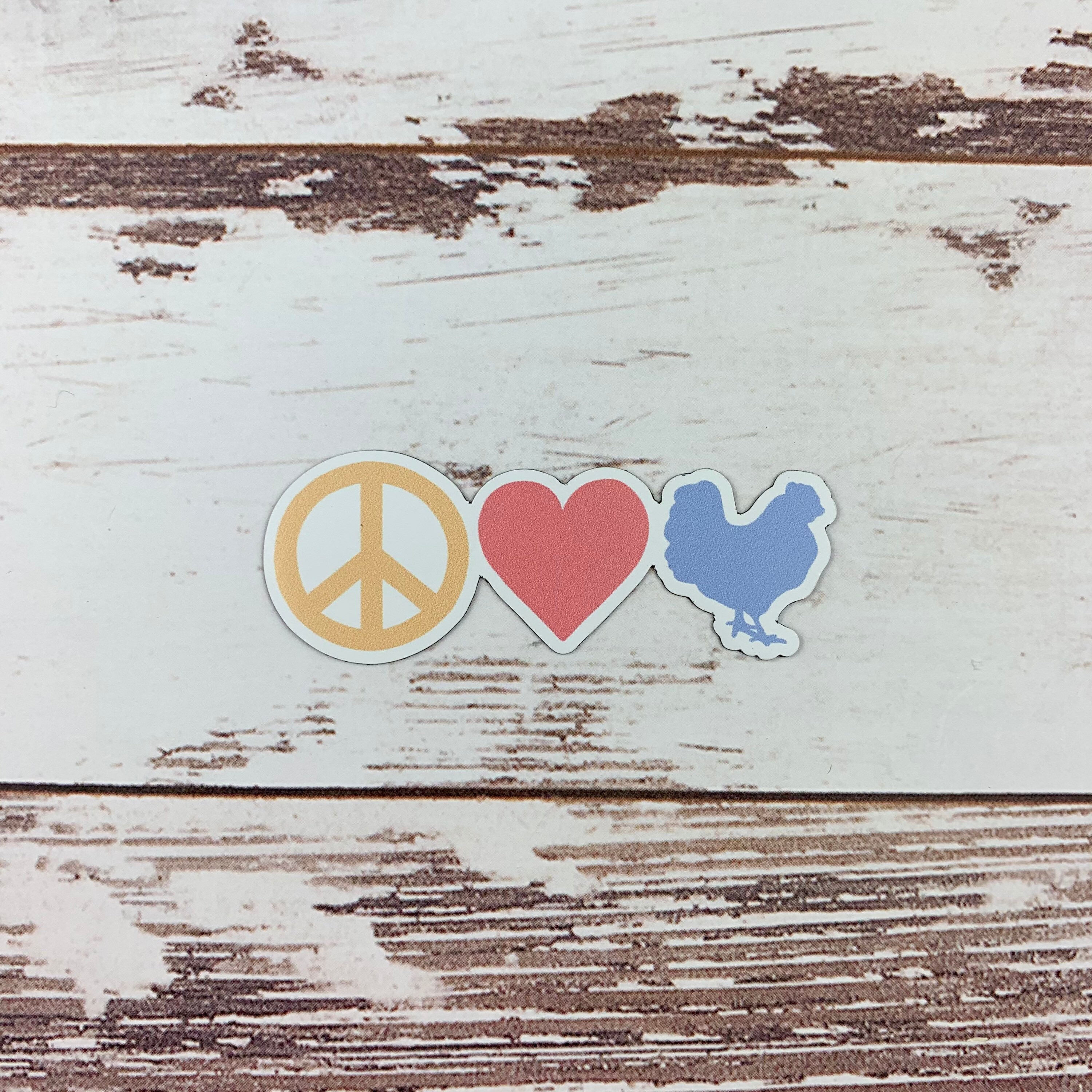 Peace Love Chicken Magnet Pretty Fridge Magnet Chicken | Etsy