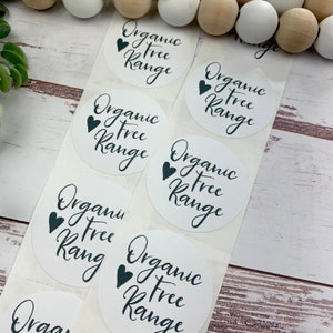Organic Free Range Egg Carton Sticker- Fresh Eggs - Egg Carton Sticker ...