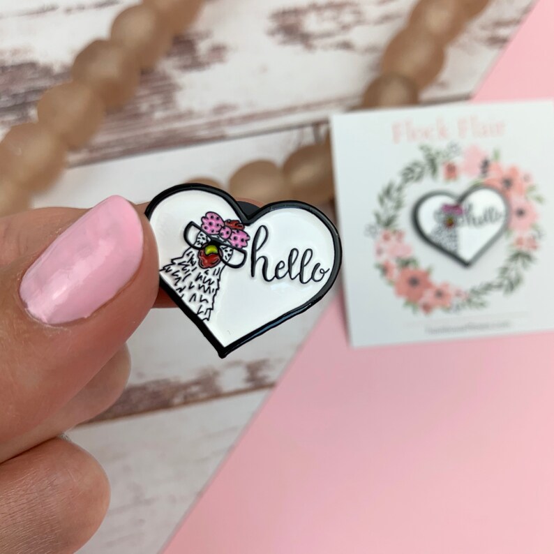 Enamel Chicken Pin Cute Chicken Pin Hello Chicken Pin - Etsy