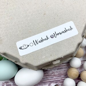 60 Unwashed Washed Eggs Carton Sticker - Egg Carton Stickers - Chicken ...