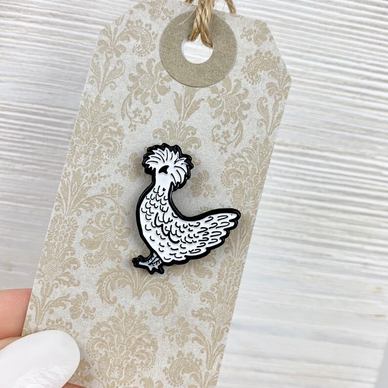 Enamel Chicken Pin Polish Chicken Cute Chicken Pin Farm | Etsy