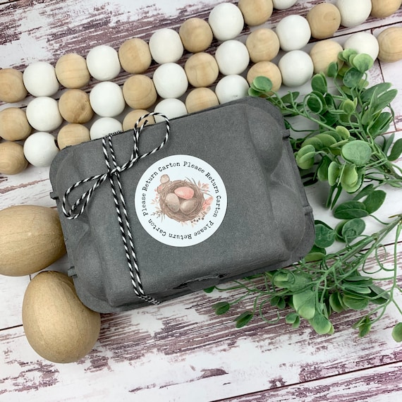 Please Return Carton Egg Carton Stickers Fresh Eggs Egg - Etsy