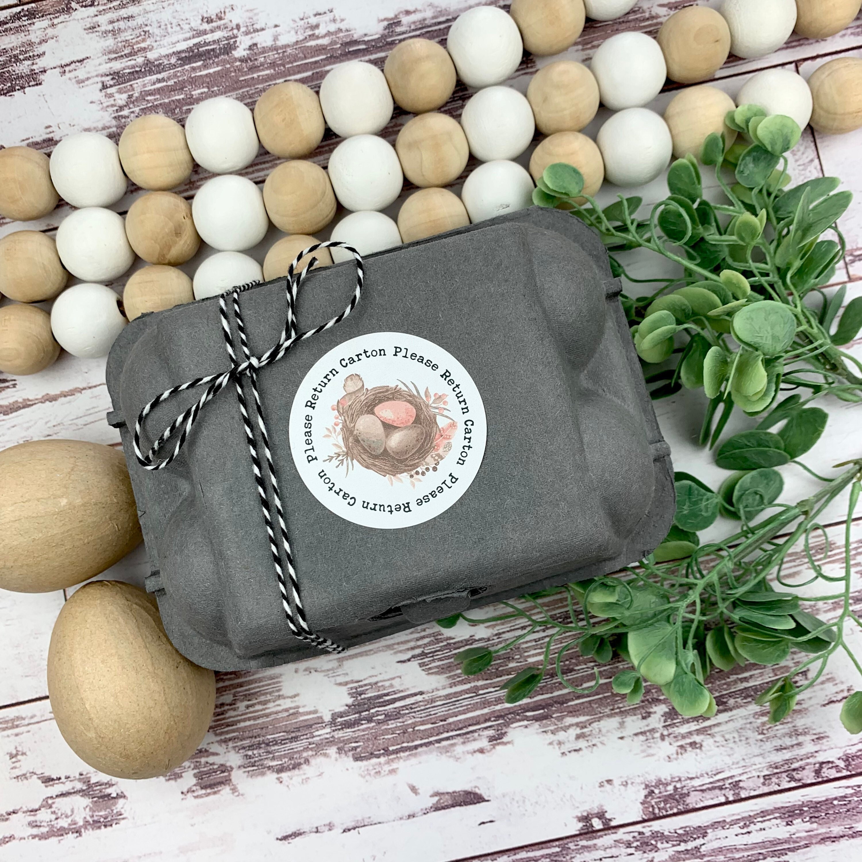 Please Return Carton Egg Carton Stickers Fresh Eggs Egg - Etsy