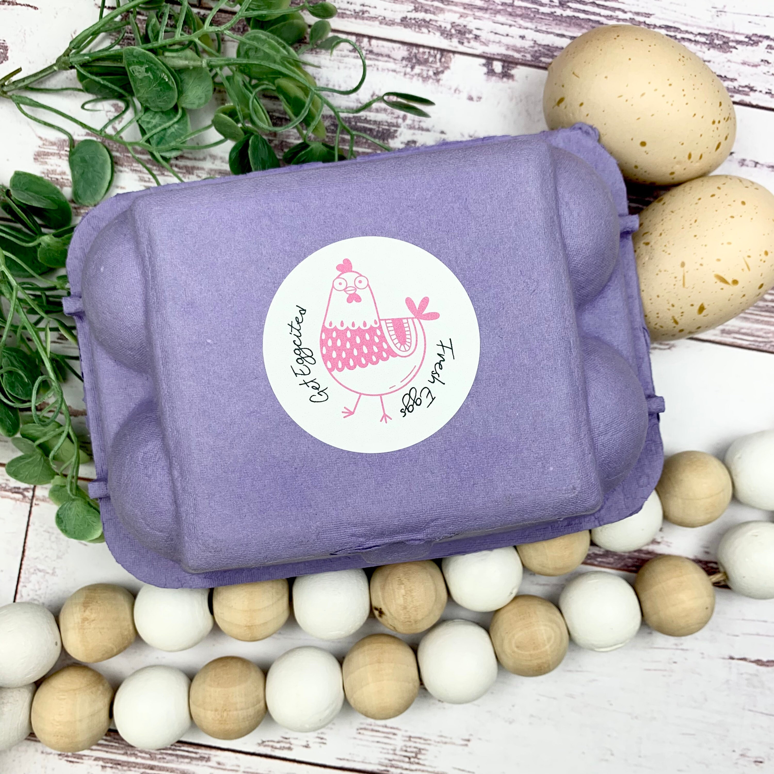 Get Eggcited Egg Carton Sticker Funny Chicken Sticker Eggs - Etsy