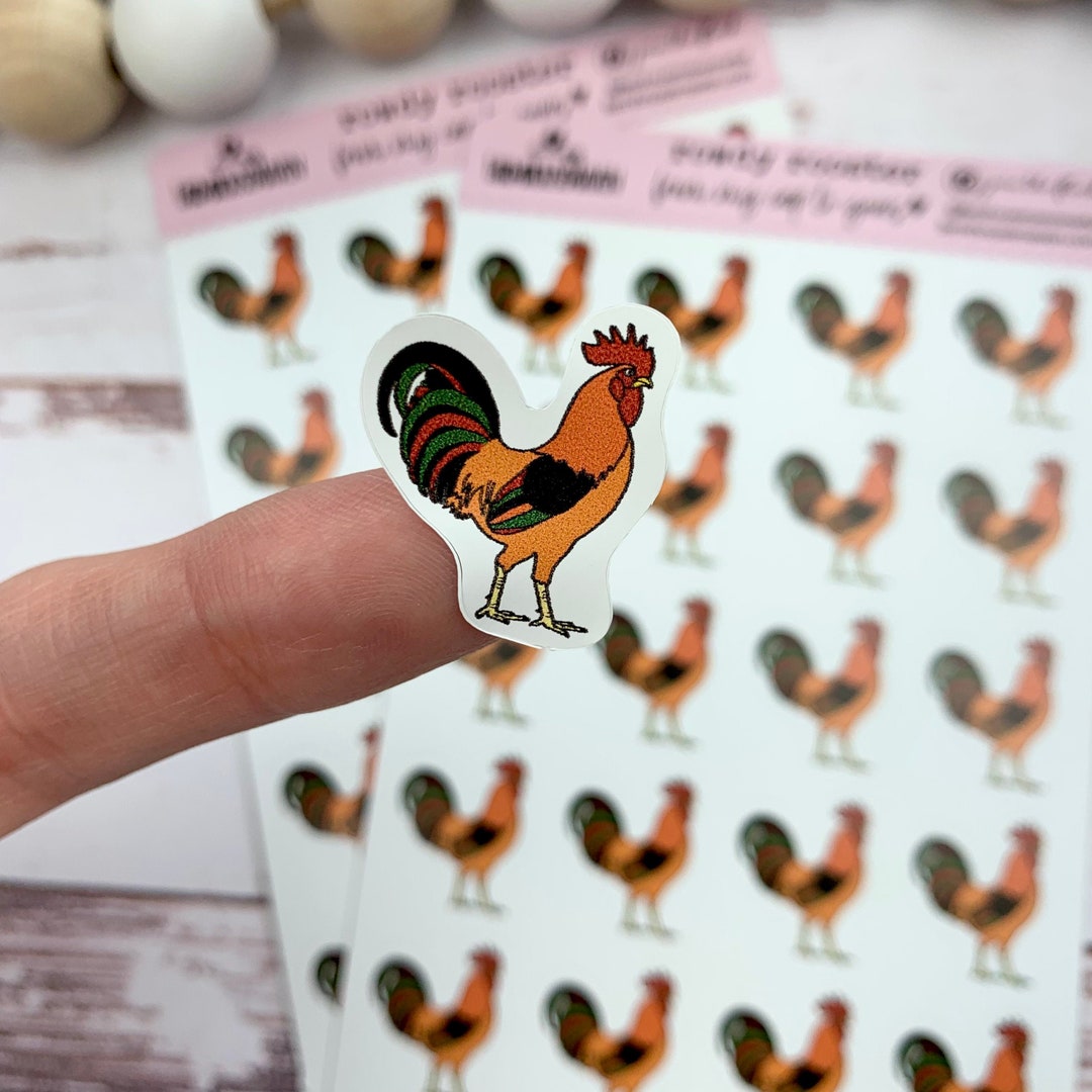 Rowdy Rooster Stickers Free Shipping Egg Carton Stickers Cute Chicken ...