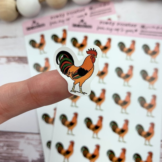 Rowdy Rooster Stickers Free Shipping Egg Carton Stickers - Etsy