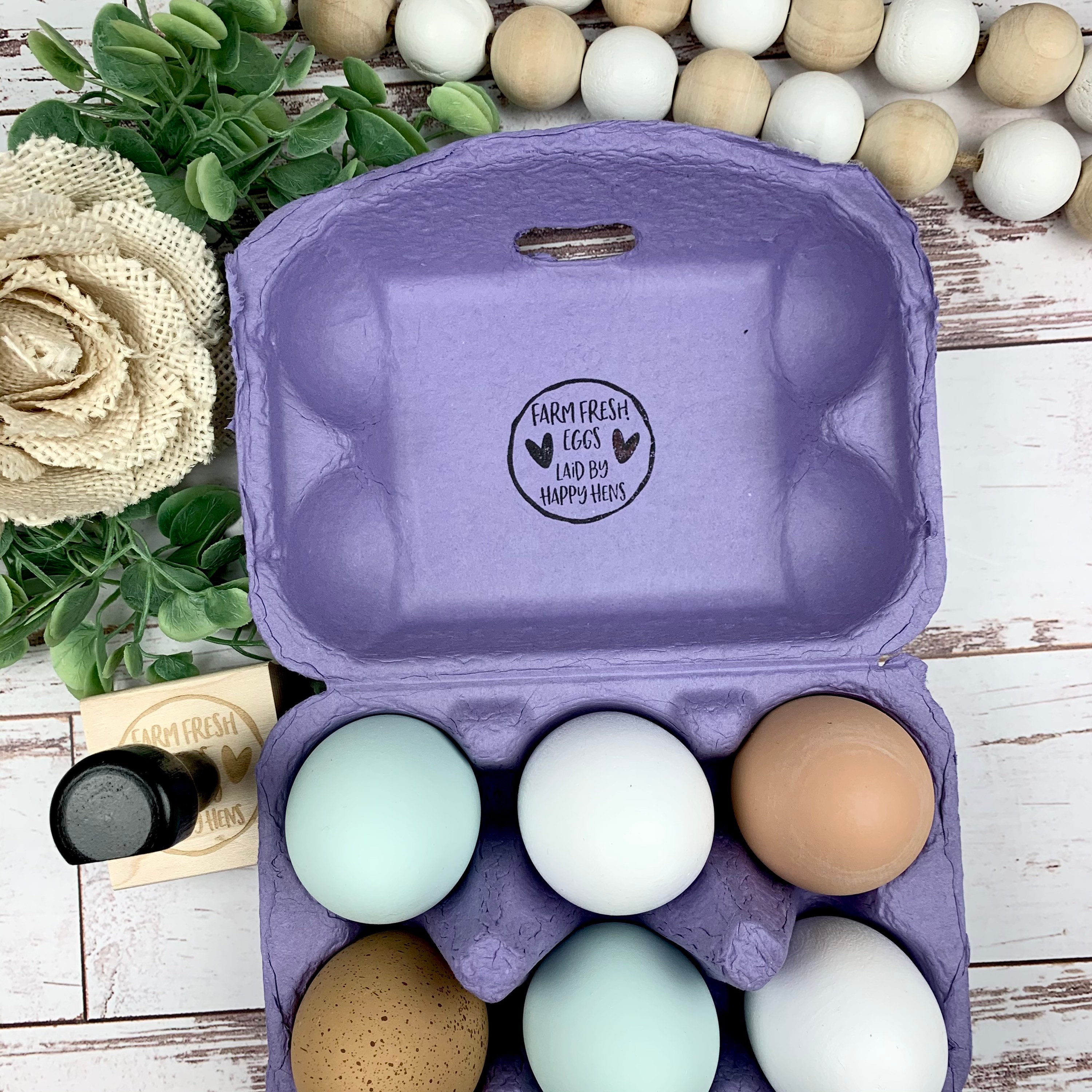 Farm Fresh Eggs Stamp Egg Carton Stamp Eggs for Sale - Etsy
