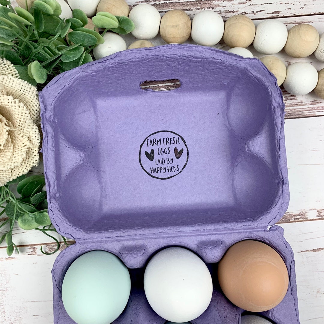 Farm Fresh Eggs Stamp - Egg Carton Stamp - Egg Carton Label - Wood ...