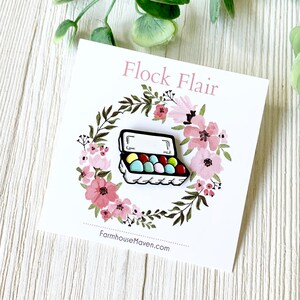 Enamel Chicken Pin - Rainbow Eggs - Cute Chicken Pin - Farm Pin ...