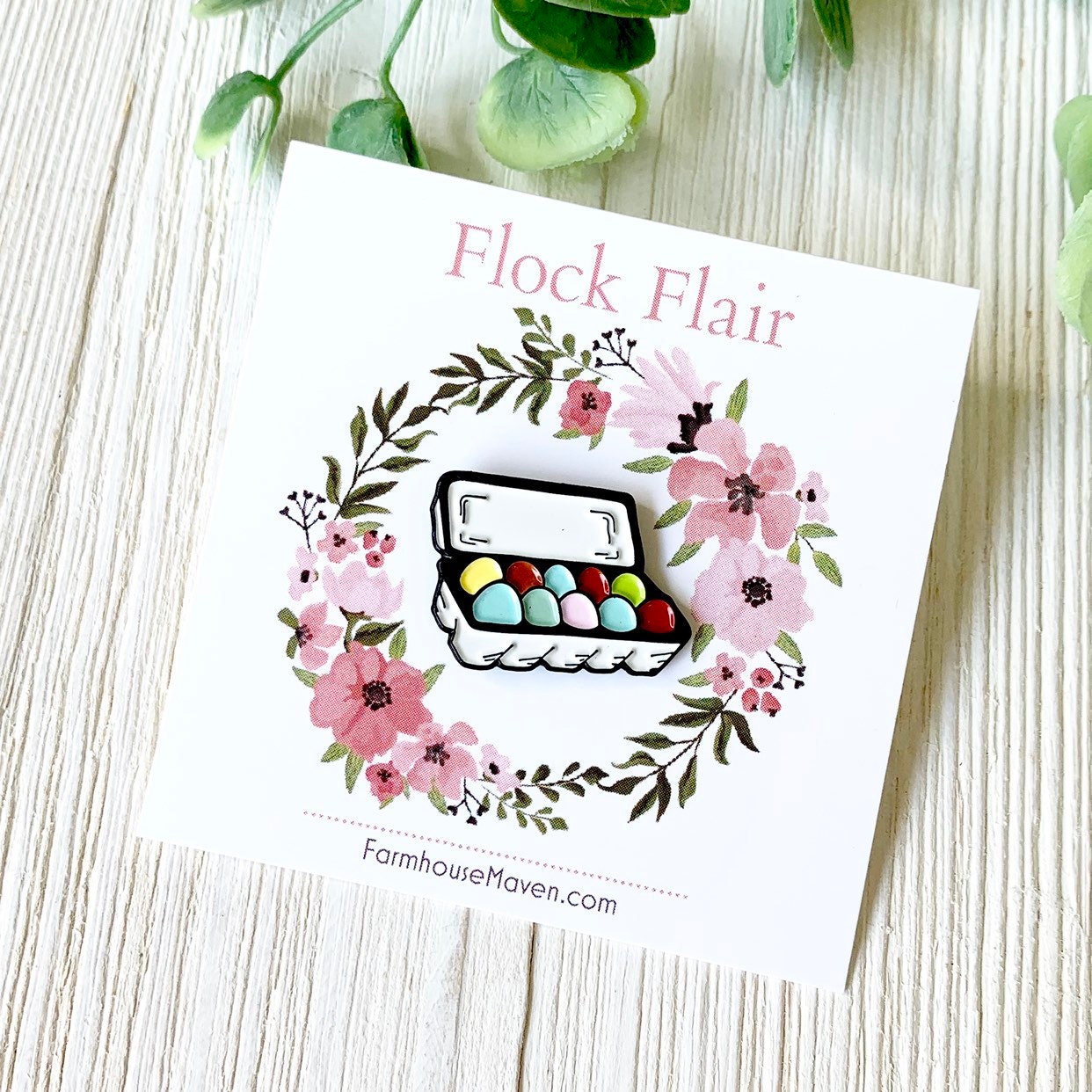 Enamel Chicken Pin - Rainbow Eggs - Cute Chicken Pin - Farm Pin ...