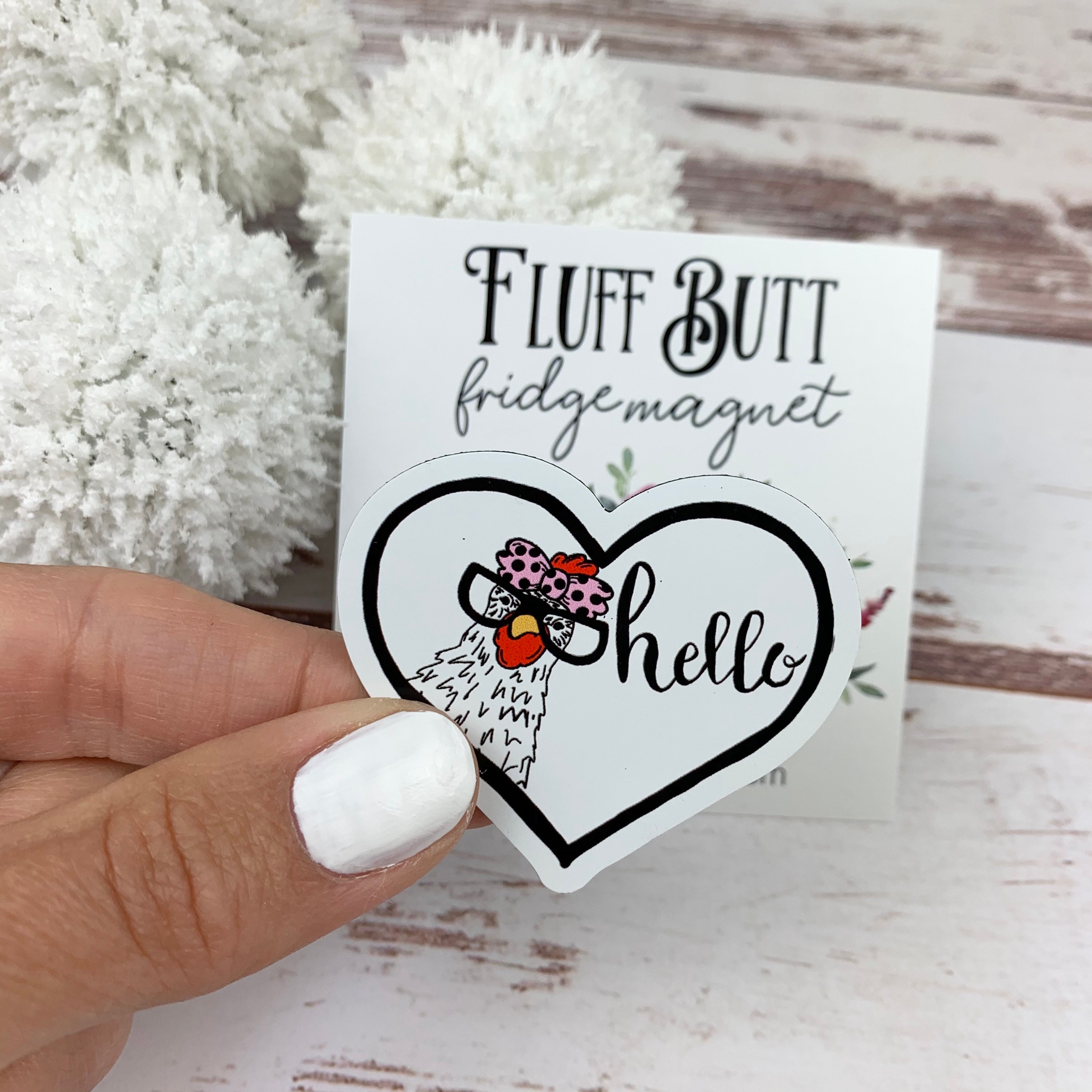 Hello Chicken Magnet Pretty Fridge Magnet Chicken Magnet - Etsy