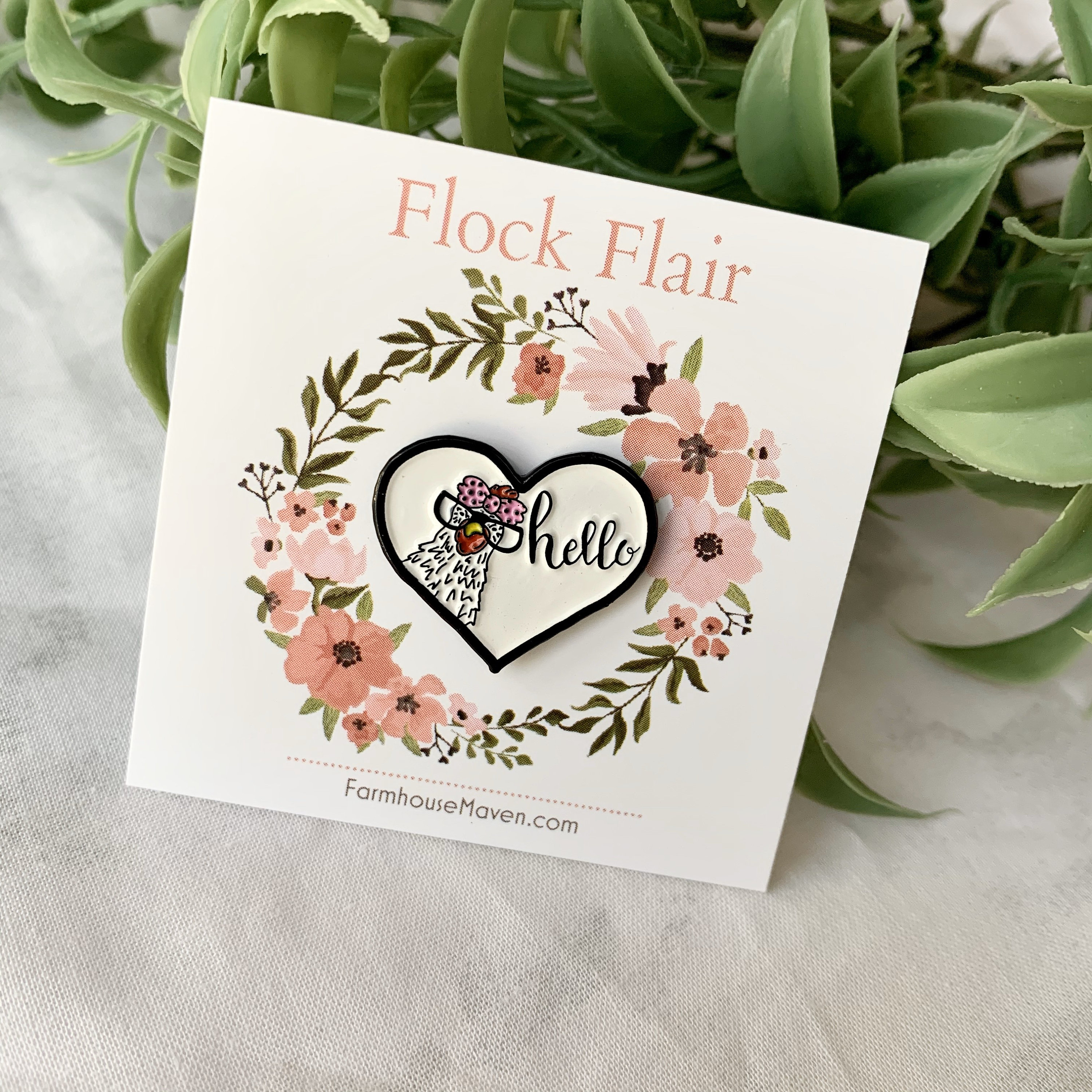 Enamel Chicken Pin - Cute Chicken Pin - Hello Chicken Pin ...