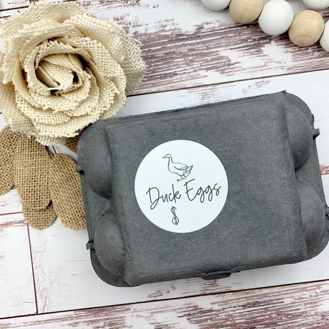 Duck Eggs Price Stickers - Duck Egg Carton Label - Farm Fresh Stickers ...