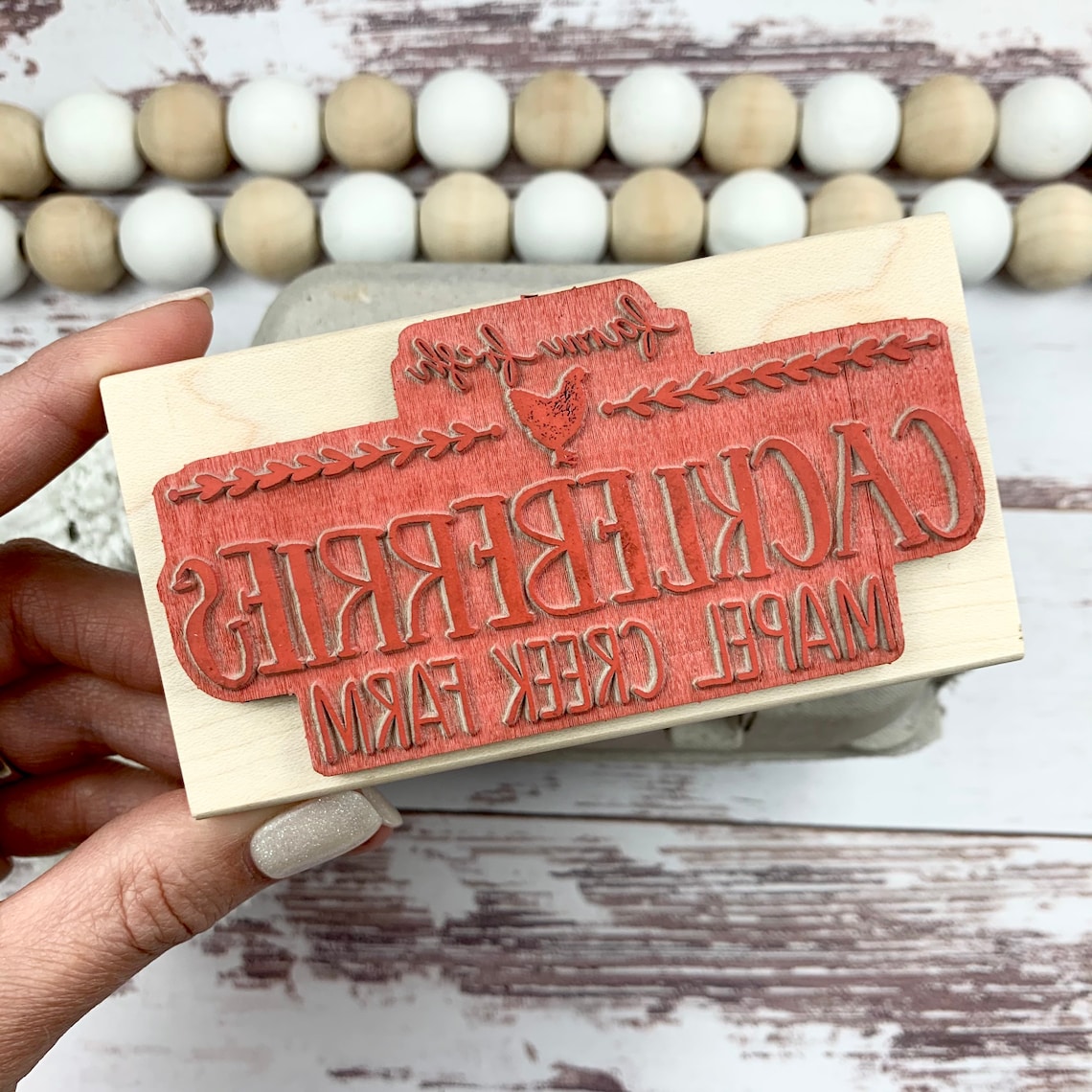 CUSTOM Egg Carton Stamp Personalized Egg Carton Stamp Fresh - Etsy