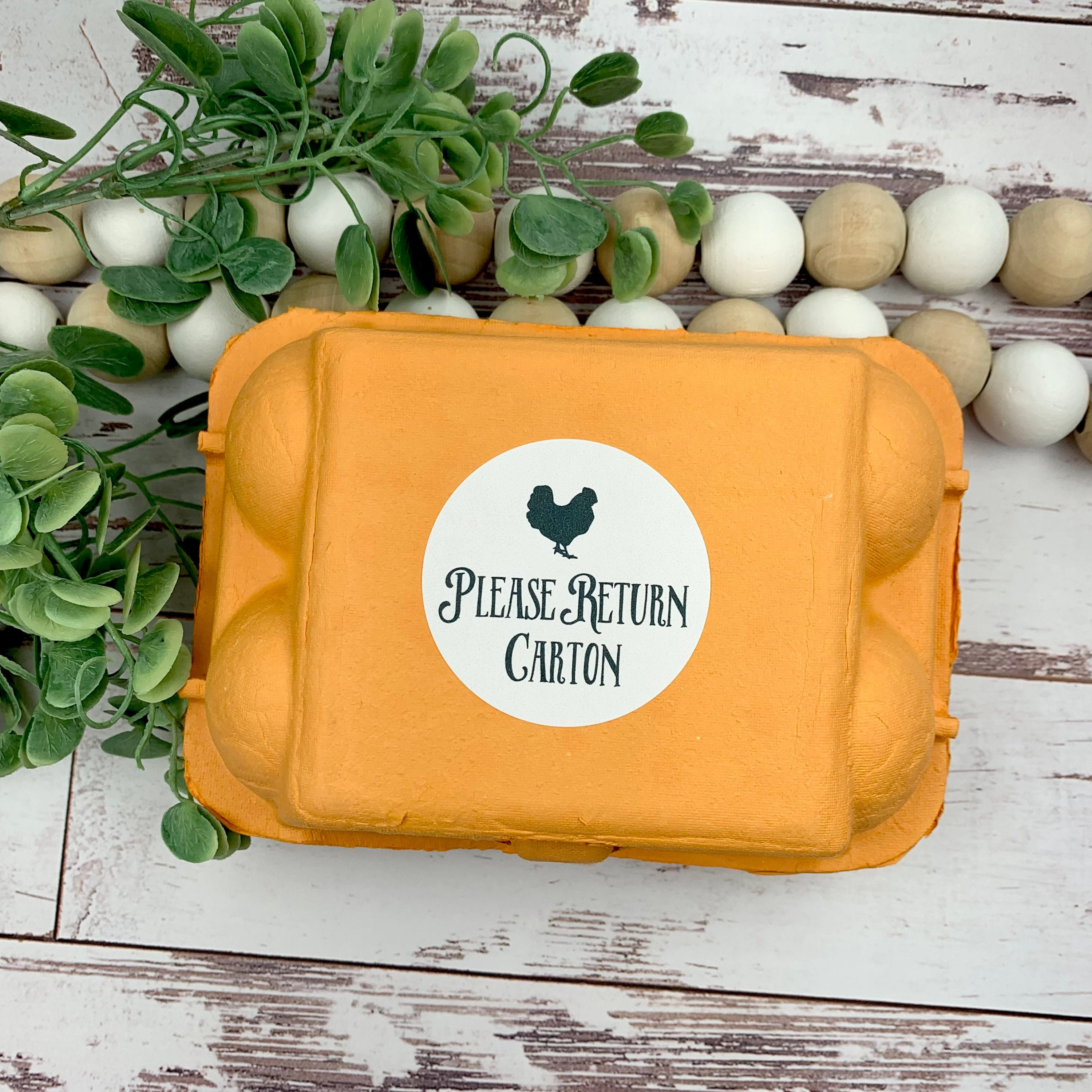 Please Return Carton Egg Carton Stickers Fresh Eggs Egg - Etsy