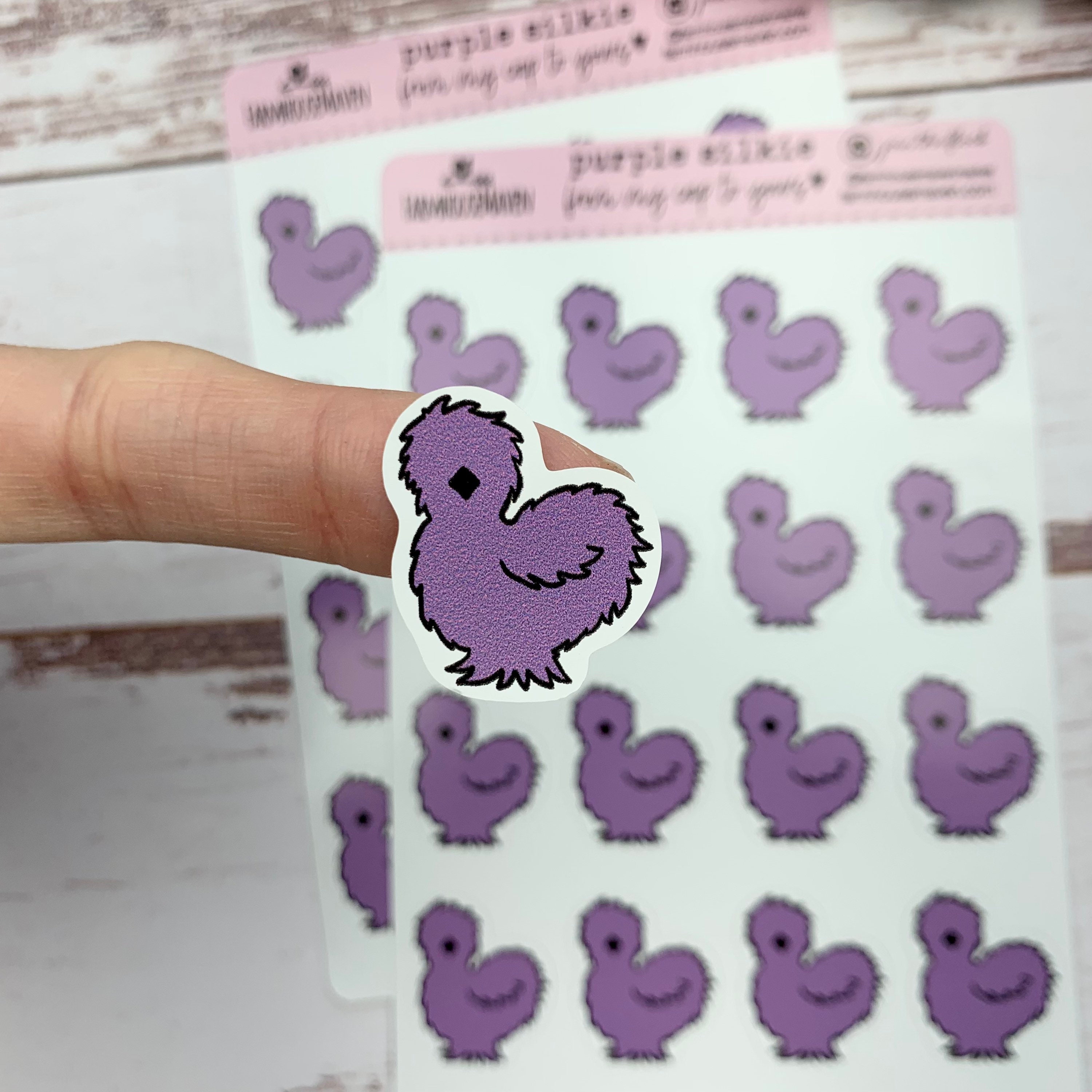 Purple Silkie Silkie Stickers Egg Carton Stickers Chicken - Etsy