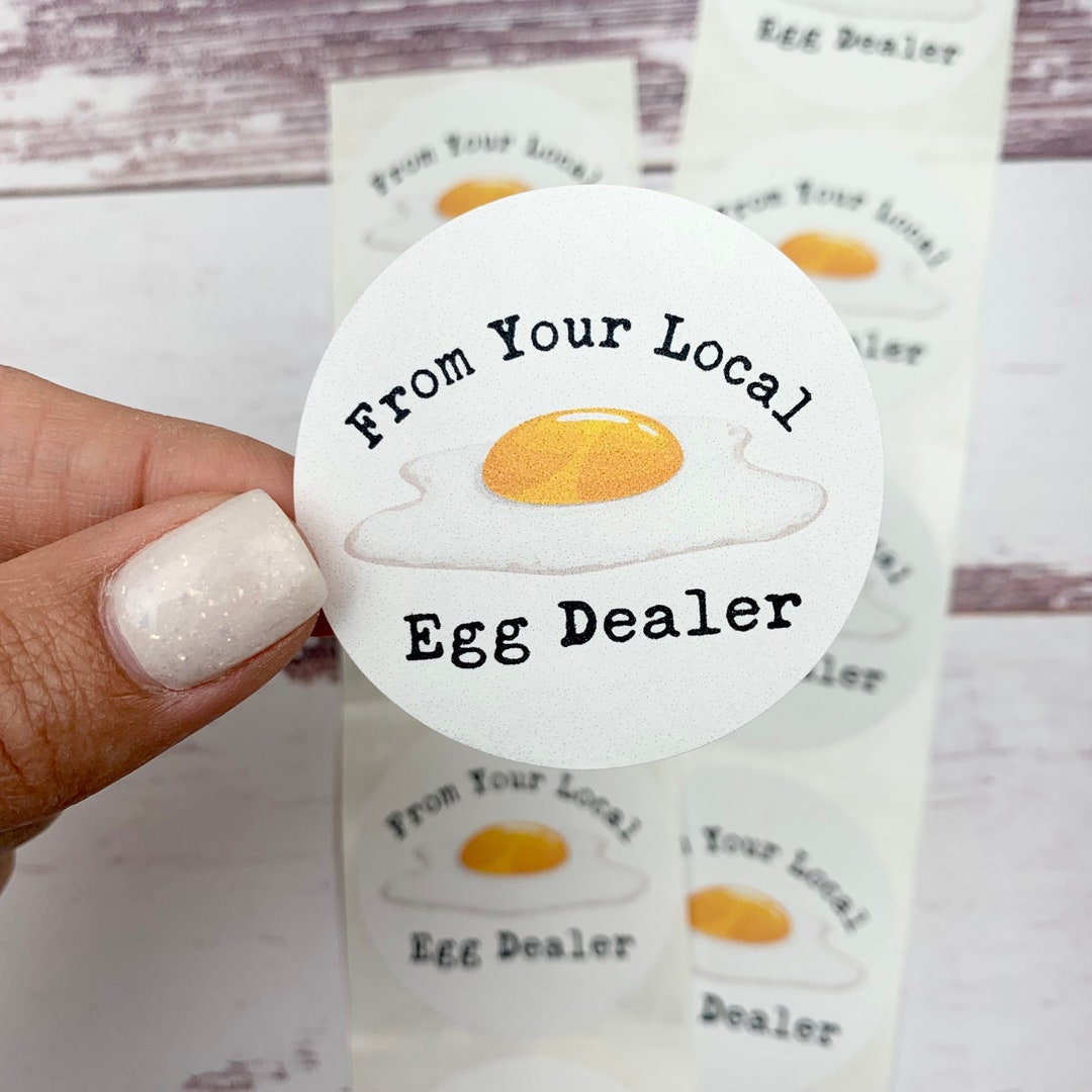 From You Local Egg Dealer Egg Carton Sticker- Farm Fresh Egg Carton ...