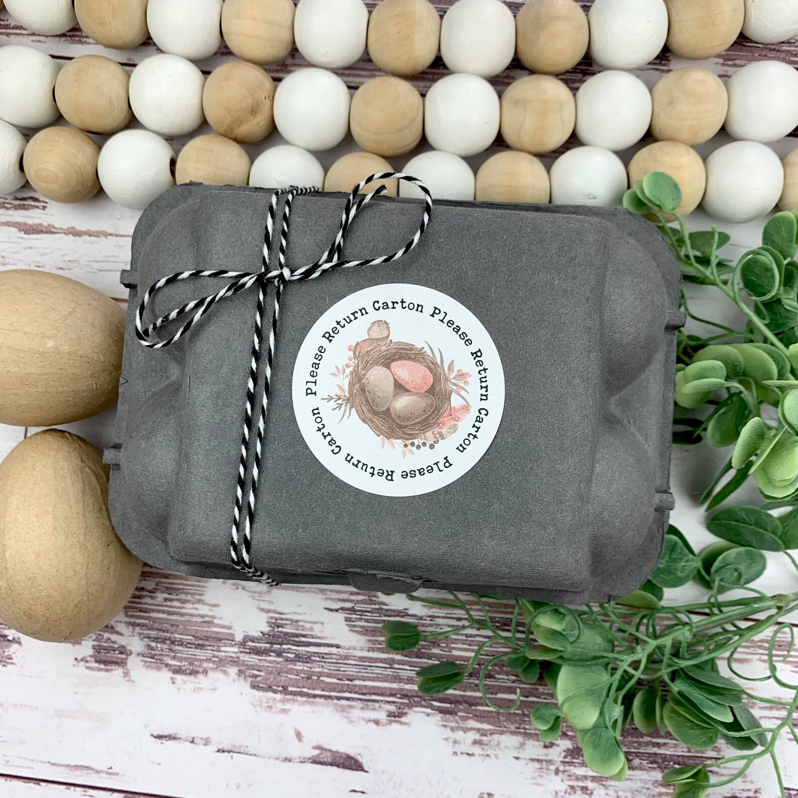 Please Return Carton Egg Carton Stickers Fresh Eggs Egg - Etsy