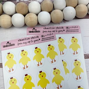 Charlie the Chick Stickers Free Shipping Egg Carton Stickers Chicken ...