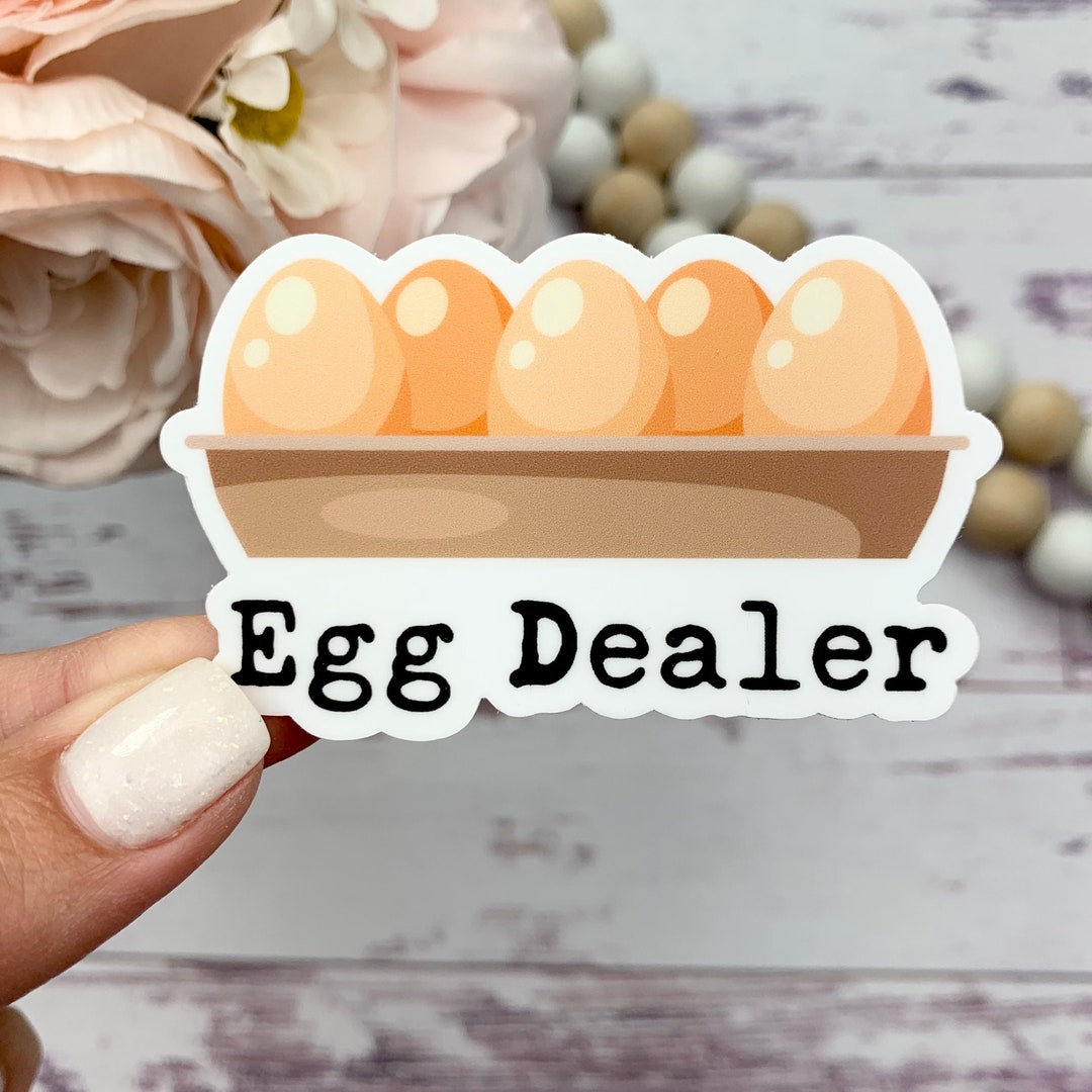 Egg Dealer Large Sticker - Fresh Eggs Sticker - Fresh Egg Carton ...
