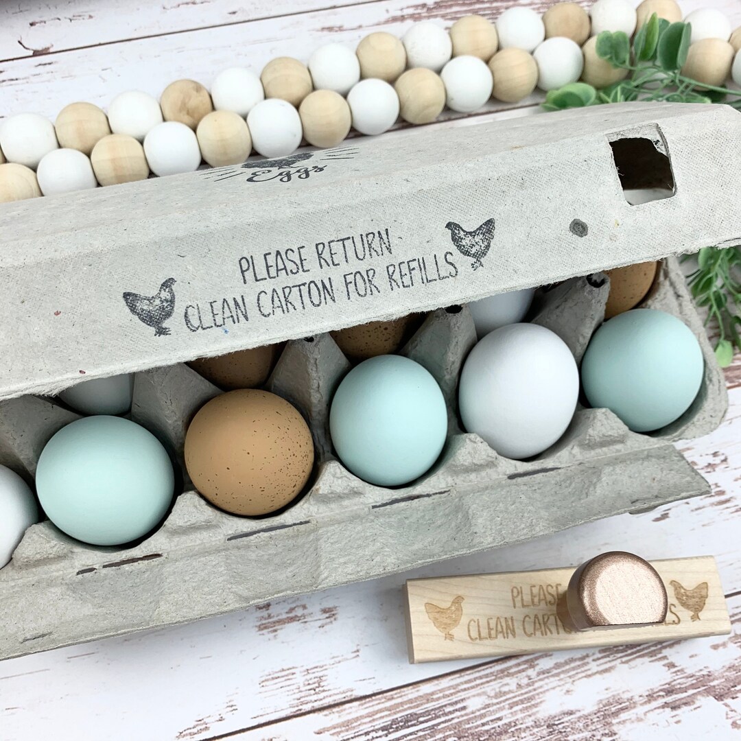 Please Return Clean Carton - Egg Carton Stamp - Raising Backyard ...