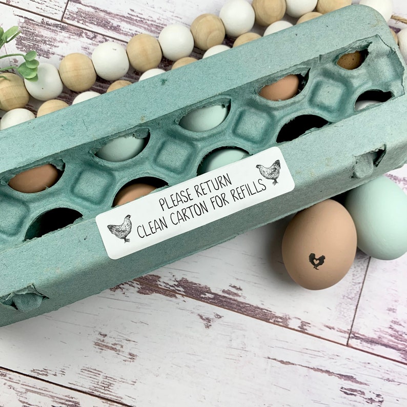60 Please Return Clean Carton Sticker Egg Carton Stickers - Etsy