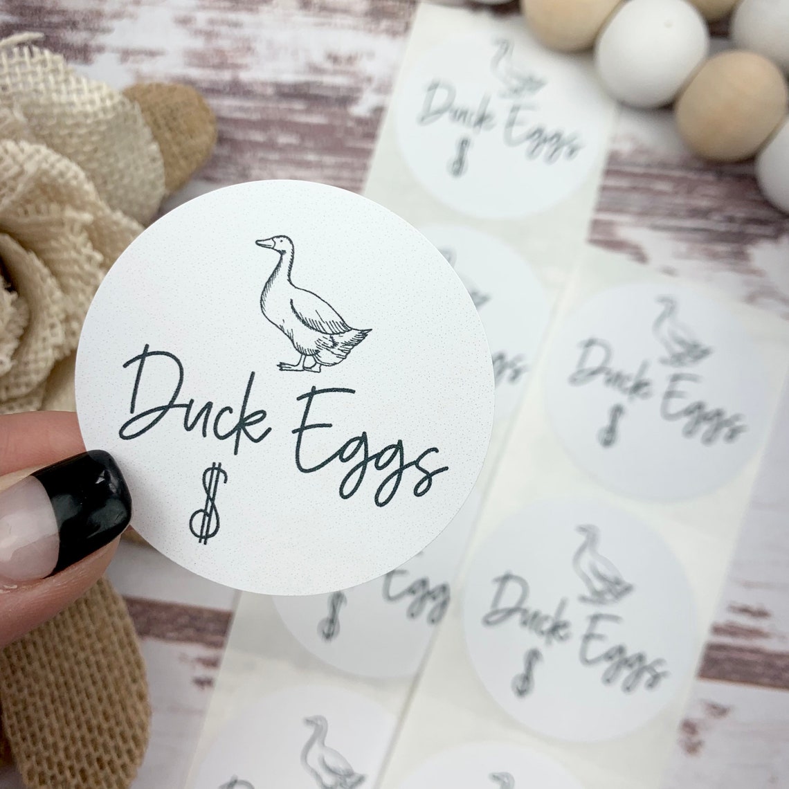 Duck Eggs Price Stickers Duck Egg Carton Label Farm Fresh - Etsy